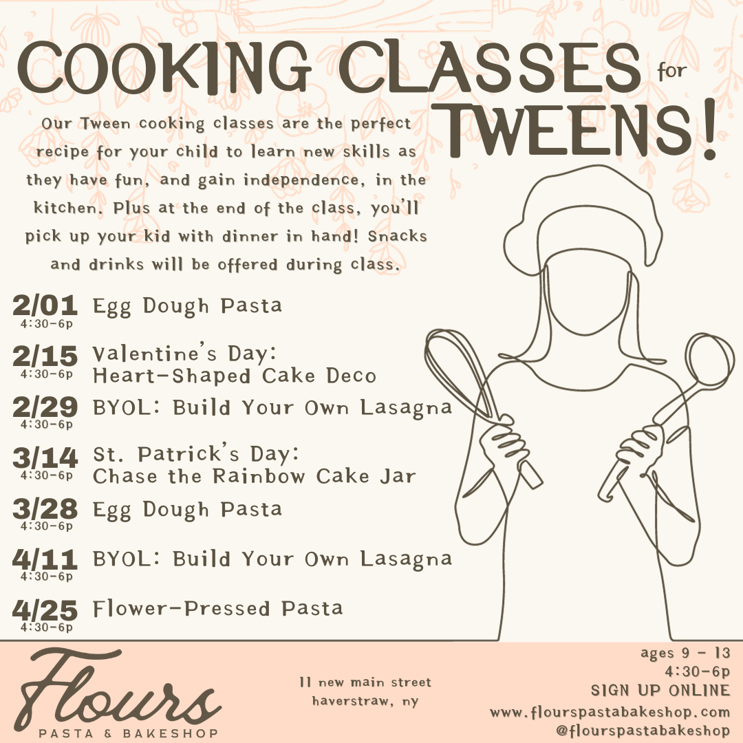 Cooking Class for Tweens! | Flours Pasta & Bakeshop